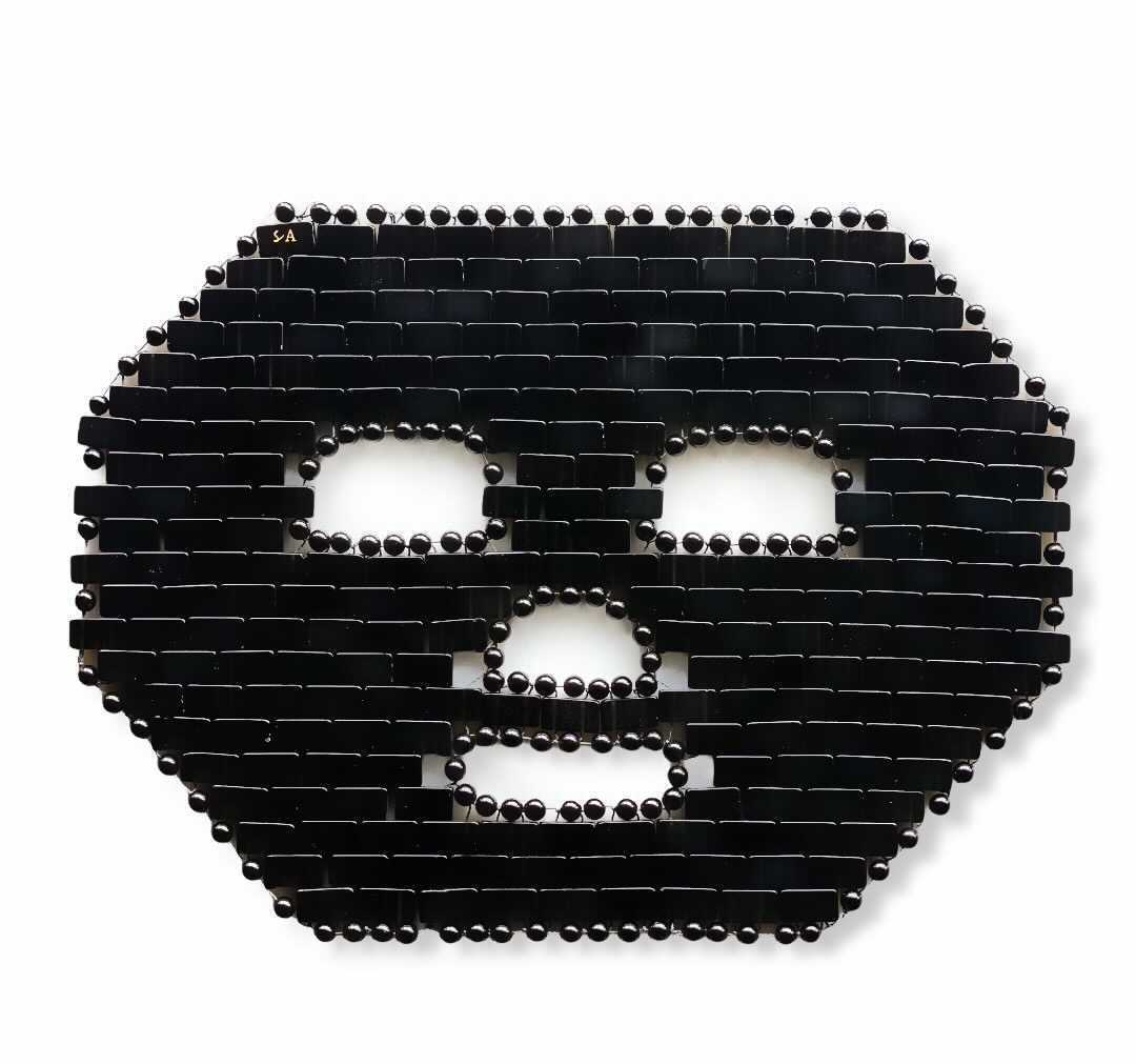 Hand Made Luxe Black Obsidian Face Mask